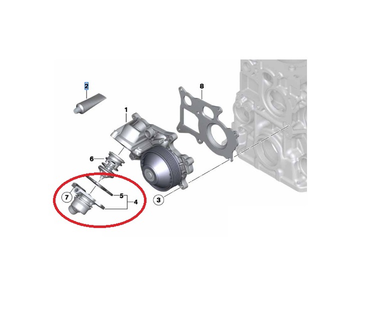 BMW Termostat Gövdesi Yan Sanayi E90.F20.F30.F10 -11518516203 | Vale BMW